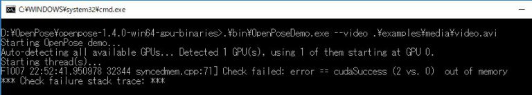 OpenPoseを使って手っ取り早く姿勢推定をしてみる(Windows10) | 技術的特異点